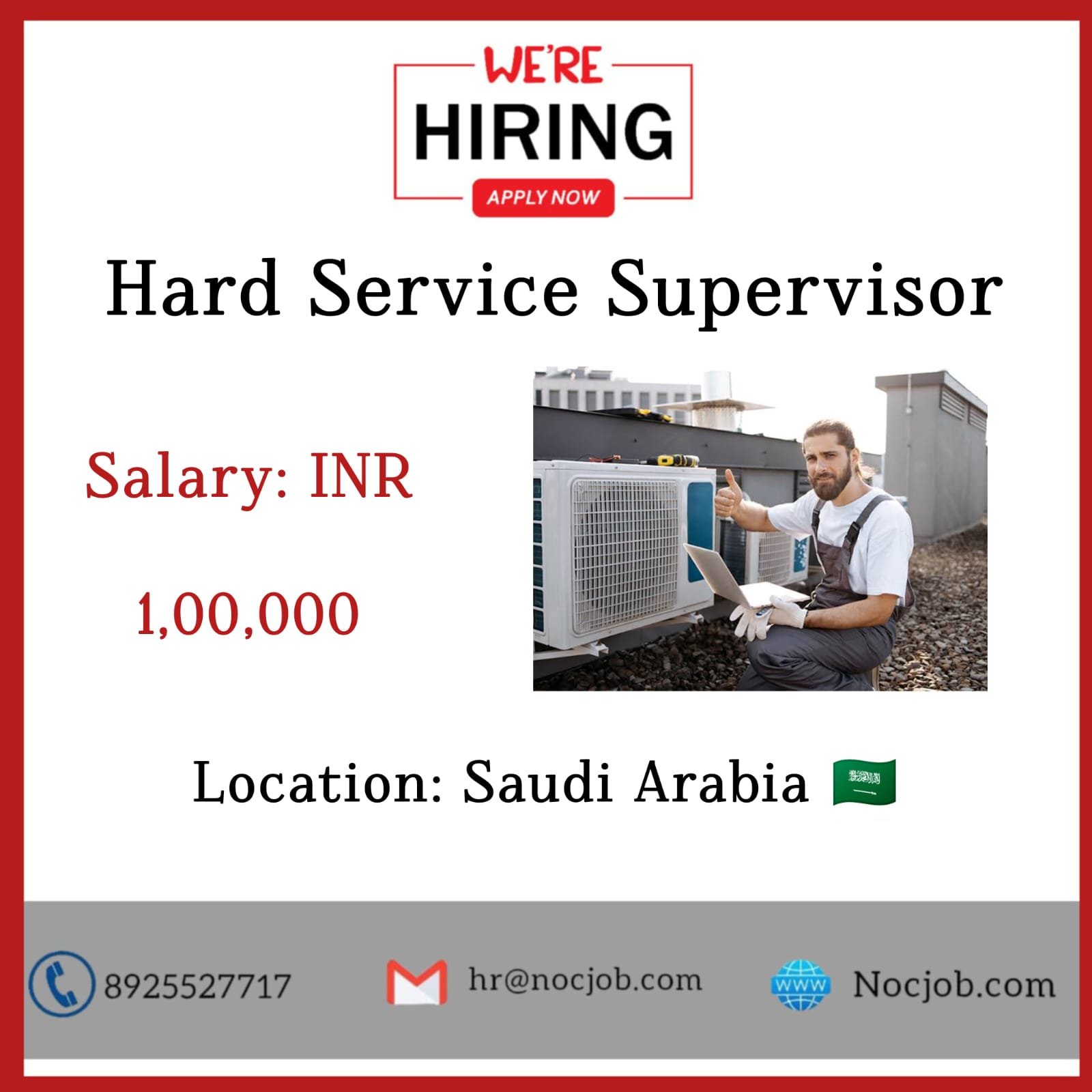 HARD SERVICE SUPERVISOR - National & Overseas Consultancy