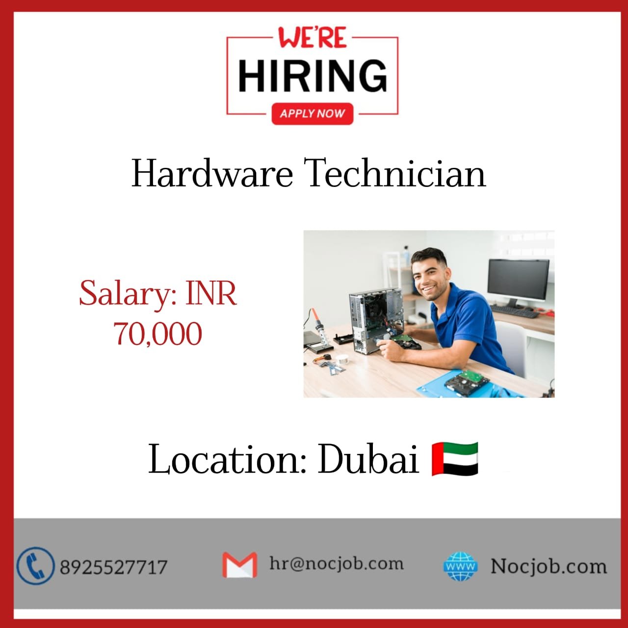HARDWARE TECHNICIAN - National & Overseas Consultancy