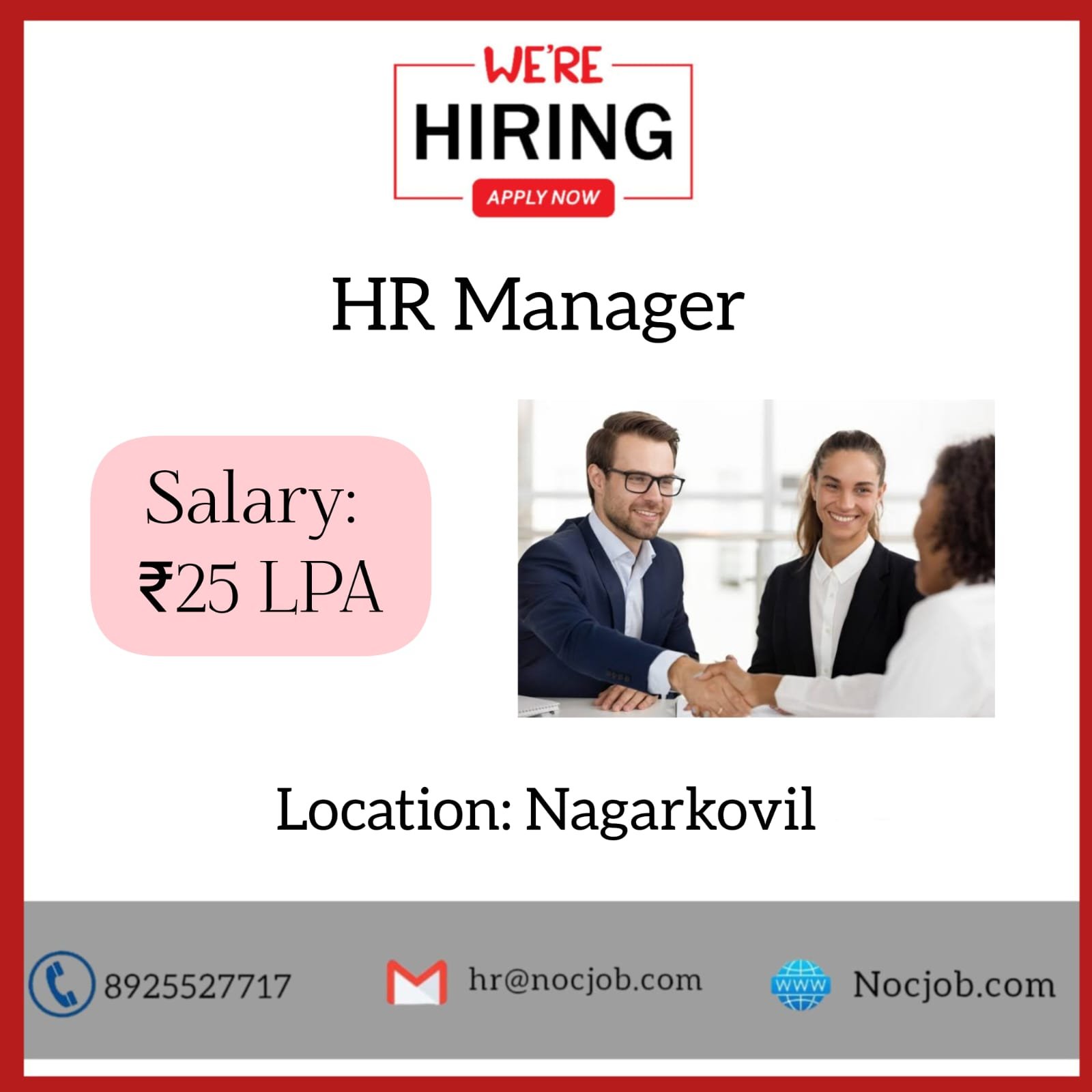 HR MANAGER - National & Overseas Consultancy