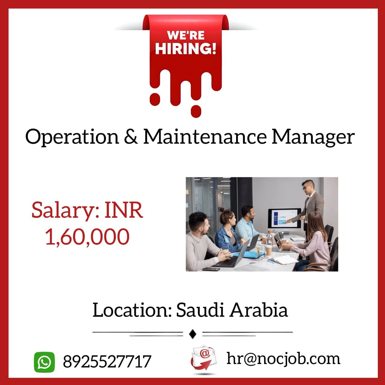 OPERATIONS & MAINTENANCE MANAGER - National & Overseas Consultancy