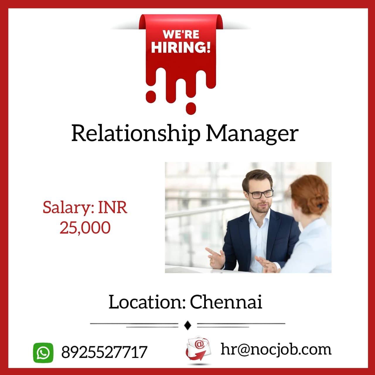 RELATIONSHIP MANAGER - National & Overseas Consultancy